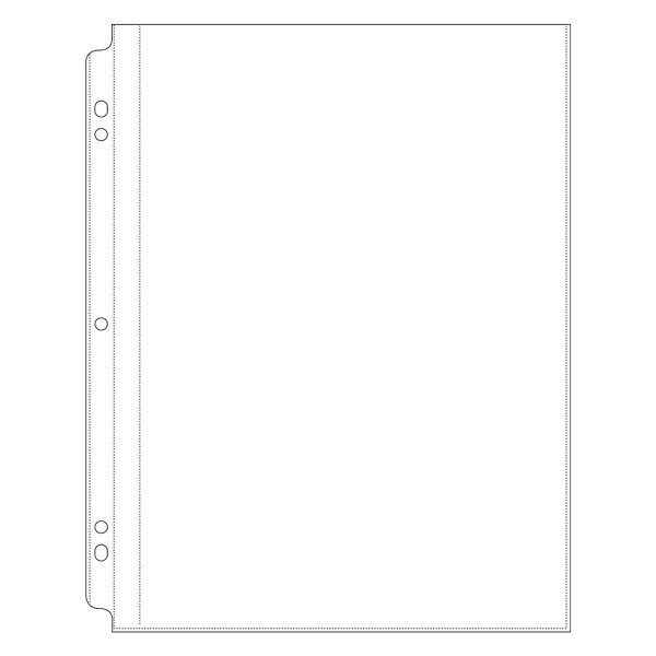 8.5 x 11 Post Bound or 3-Ring Refill 10 Pack, Clear Plastic Page for 3 ...