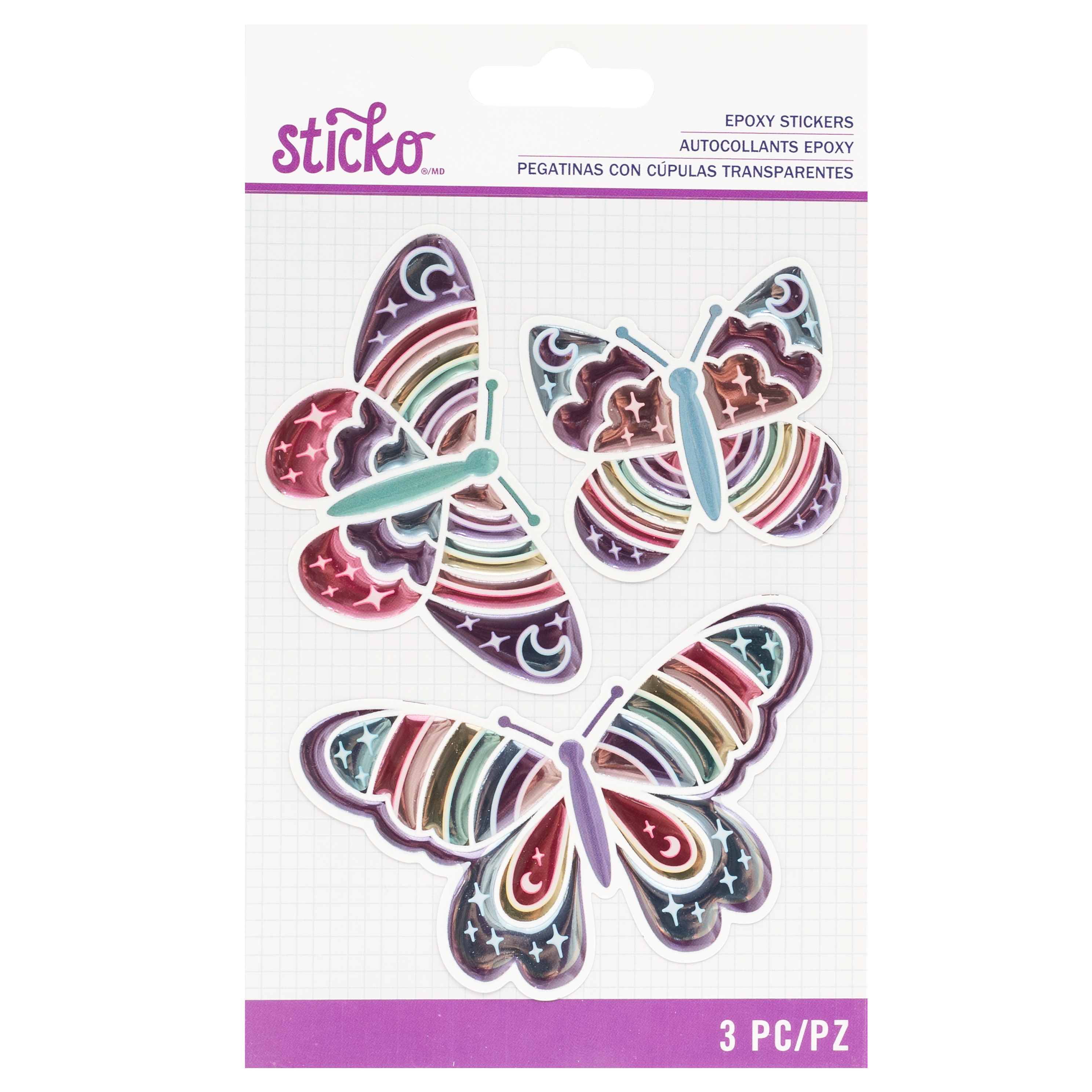 Butterfly Raised Epoxy Stickers