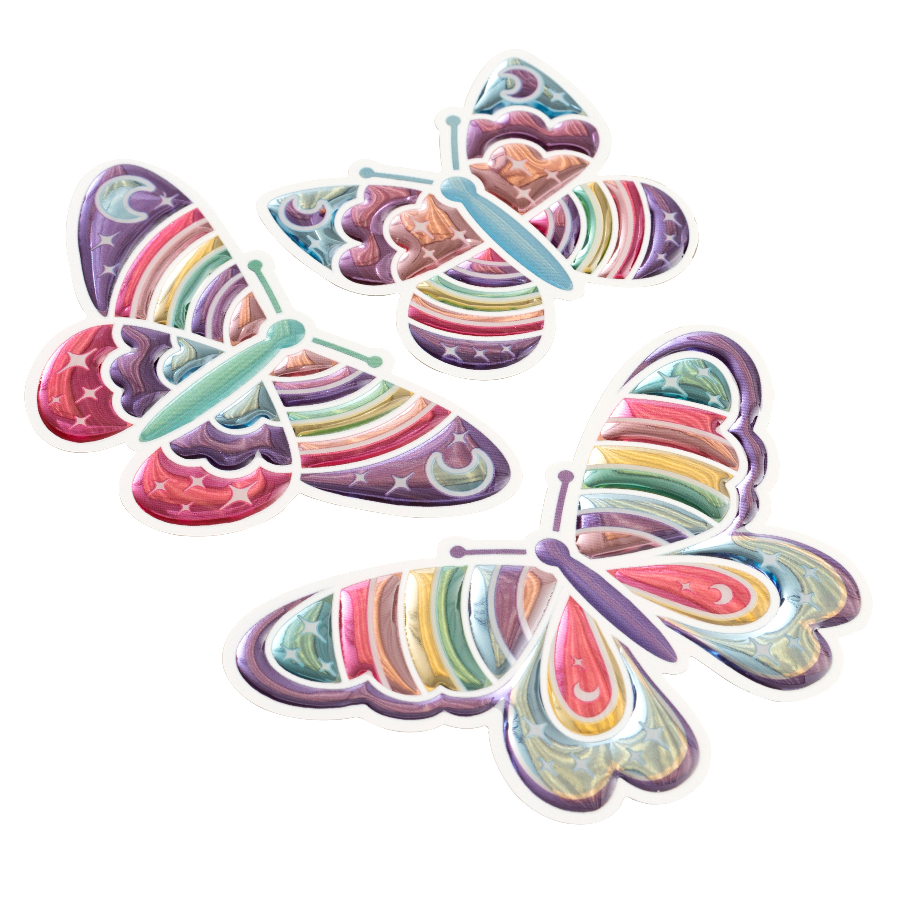 Butterfly Raised Epoxy Stickers