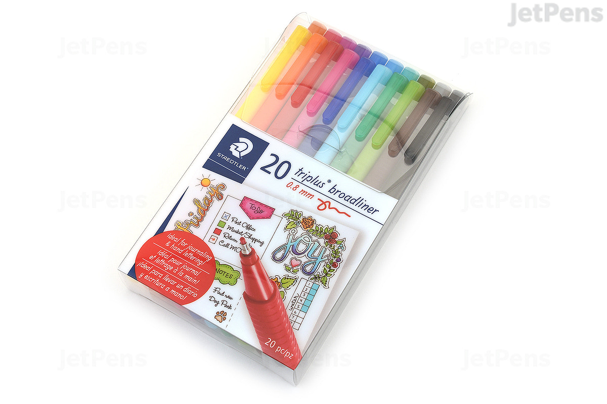 Staedtler Triplus Broadliner Pens - 20 Pack
